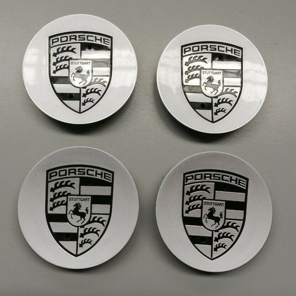 Porsche Design | Other | 76mm Silverblack Center Caps Fits Cayenna ...